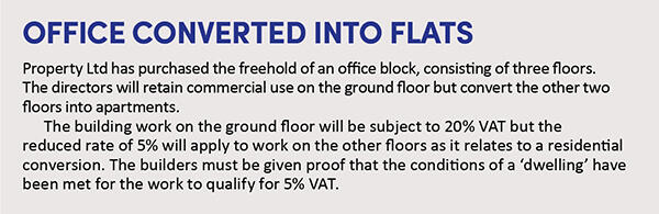 Saving VAT on builder services: when the 5% rate applies | Tax Adviser