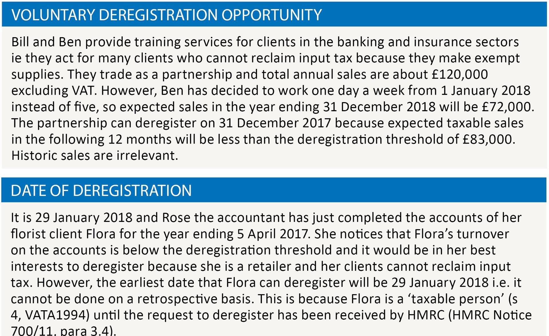 Deregistration tips | Tax Adviser