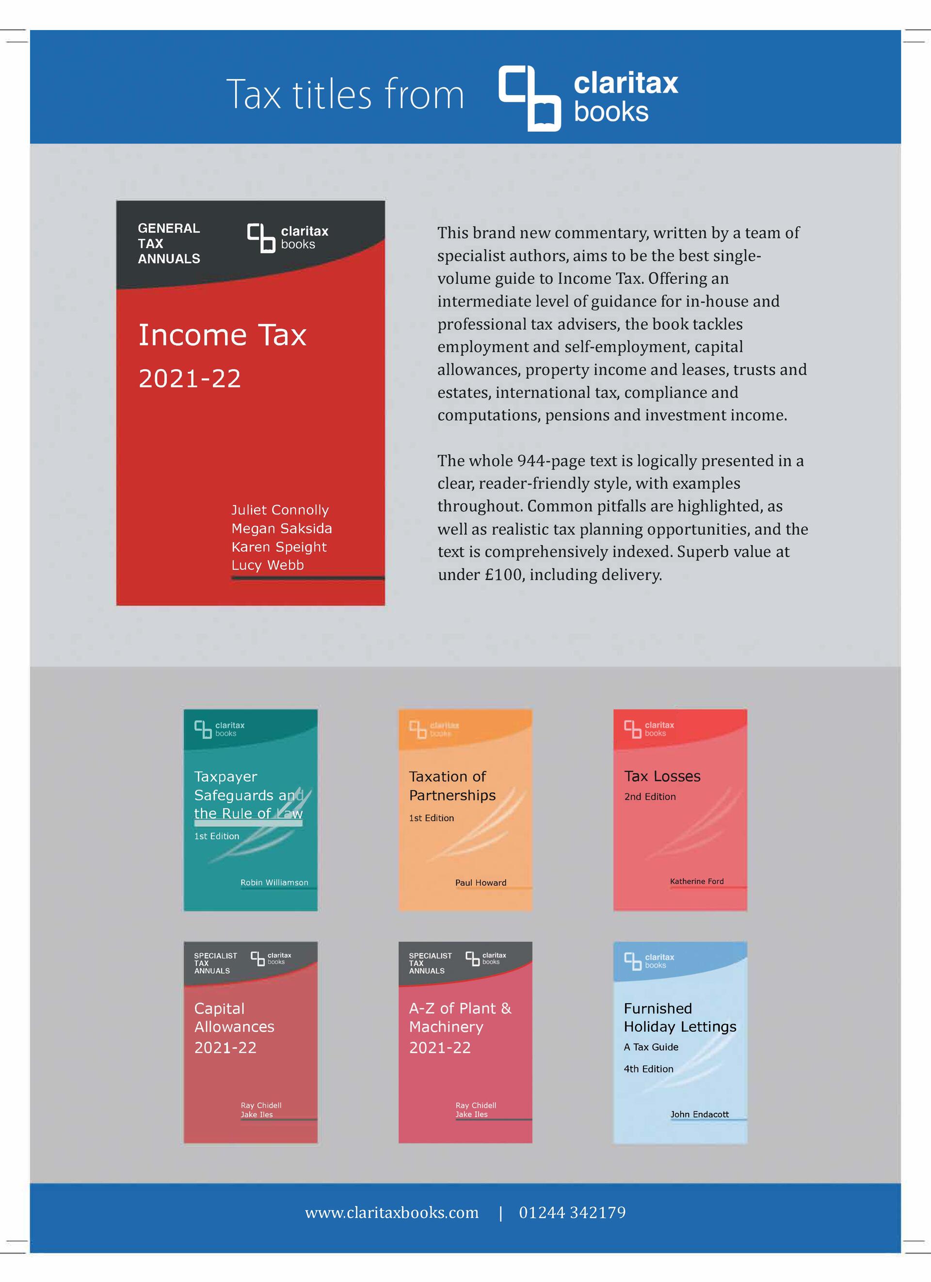 Claritax Books June 2021 | Tax Adviser